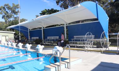 Pool Shade Sails and Structures for Water Parks and Aquatic Centres